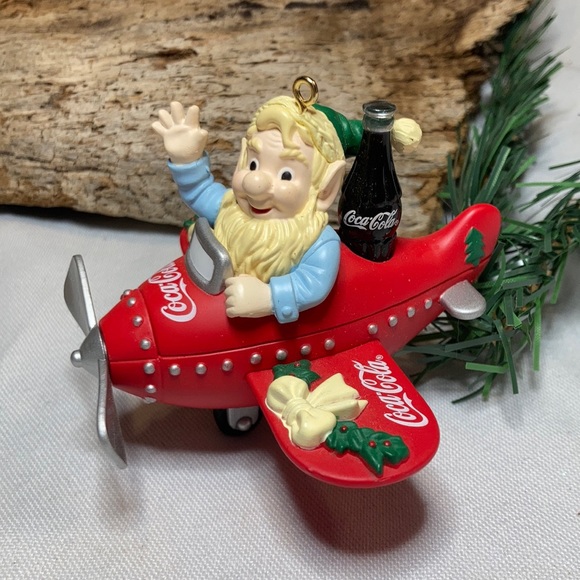 Coca Cola | Holiday | Coca Cola Elf Airplane Ornament | Poshmark